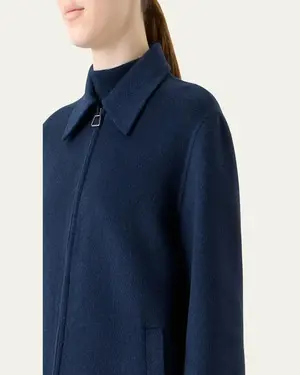 Akris Dylan Cashmere Double-face Zip Jacket