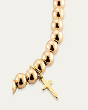 SYDNEY EVAN 14k Tiny Pure Cross Charm Bracelet
