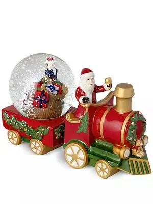 VILLEROY & BOCH Snow Globe Train Ornament - Red