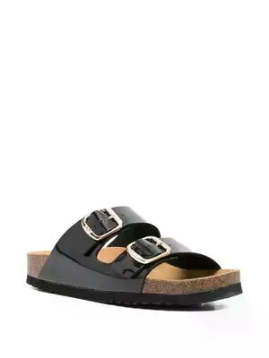 DR. SCHOLL'S SHOES Patent-finish Buckle Sandals