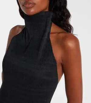 Magda Butrym Shirred Turtleneck Top