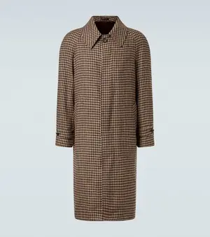 Rubinacci Houndstooth Virgin Wool Coat