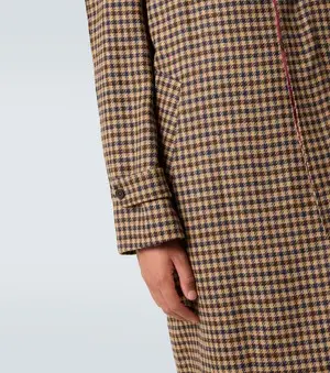 Rubinacci Houndstooth Virgin Wool Coat