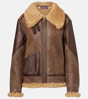 Women's Shearling Trimmed Leather Jackets