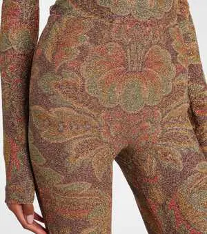 Etro Printed Flared Jersey Pants