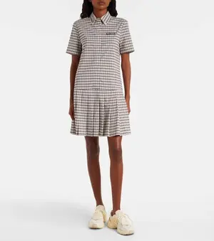 Tory Burch Plaid Pleated Mini Dress