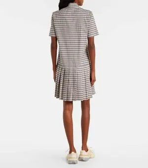 Tory Burch Plaid Pleated Mini Dress