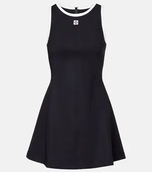 Tory Burch T Monogram Jersey Tennis Dress - Black