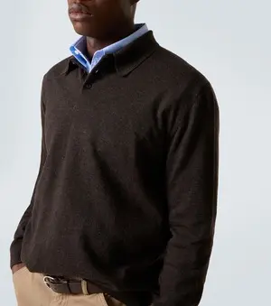 MAISON MARGIELA Wool Polo Sweater - Brown