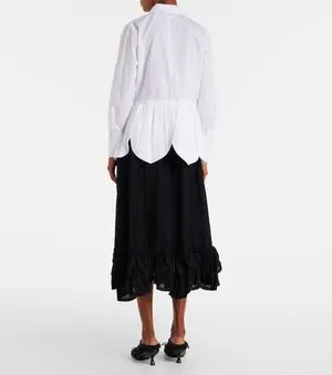 Noir Kei Ninomiya Gathered Cotton Blouse