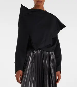 Junya Watanabe Wool-blend Crop Top