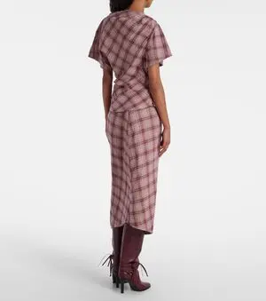 MARANT ETOILE Neyela Checked Cotton T-shirt