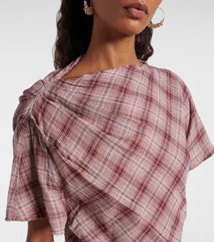 MARANT ETOILE Neyela Checked Cotton T-shirt