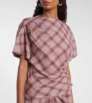 MARANT ETOILE Neyela Checked Cotton T-shirt