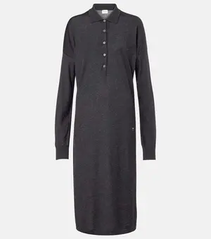 TOD'S Wool And Silk Polo Dress - Grey
