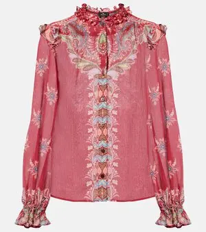 ETRO Printed Crepon Blouse