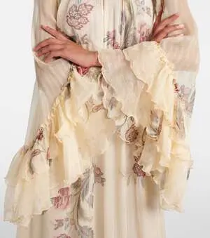 Etro Floral Silk Crepon Gown