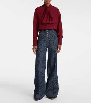 Etro Pegaso High-rise Flared Jeans