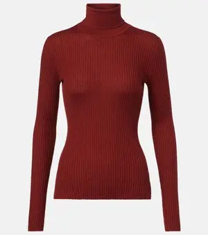 Gabriela Hearst Peppe Cashmere And Silk Turtleneck Brown