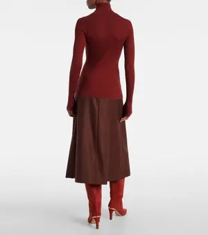 Gabriela Hearst Peppe Cashmere And Silk Turtleneck - Brown