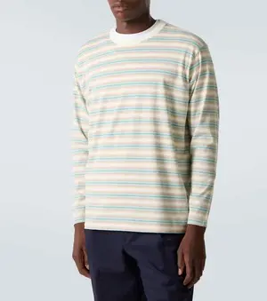 Auralee Striped Cotton Jersey T-shirt