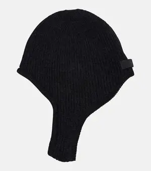 Jacquemus Gros Grain Alpaca-Blend Hood Black