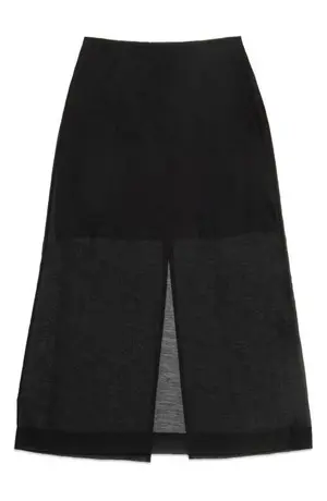 Deluc Sheer Midi A-line Skirt