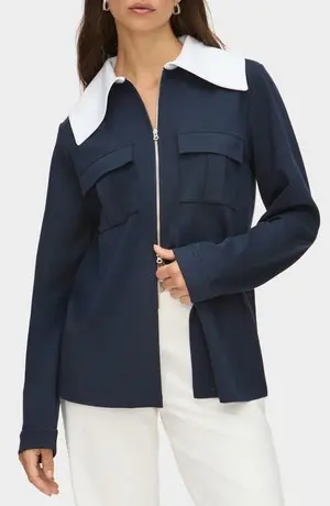 ALIGNE Tam Ponte Jacket With Contrast Collar
