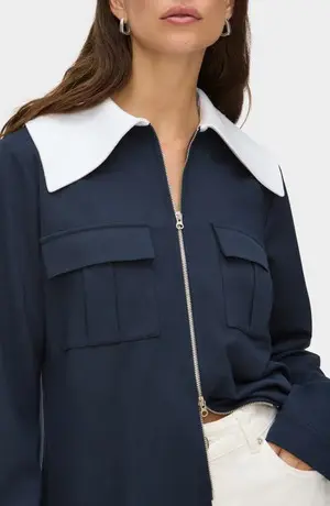 ALIGNE Tam Ponte Jacket With Contrast Collar