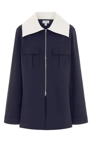 ALIGNE Tam Ponte Jacket With Contrast Collar