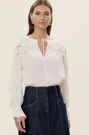 Rebecca Taylor Lillith Ruffle Blouse