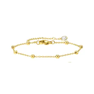 DLORIA Beaded Link Bracelet - Gold