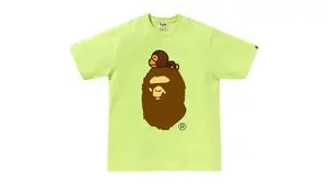 BAPE Milo On Big Ape Tee Shirt - Lightgreen