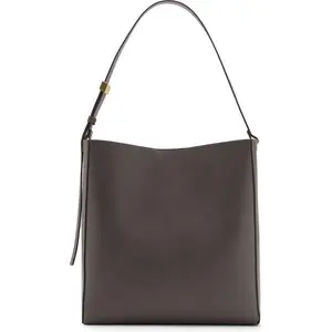 Mango Faux Leather Shopper Bag - Grey