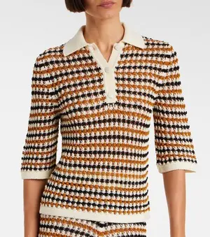 ERES Comeback Open-knit Cotton-blend Polo Shirt