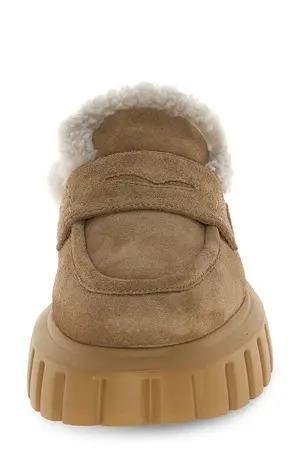 VOILE BLANCHE Grenelle Genuine Shearling Platform Mule - Light Brown