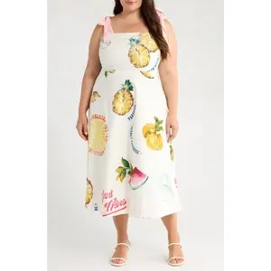 SUGARLIPS Zahra Island Print Sundress