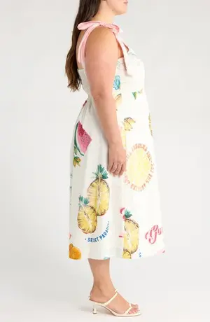 SUGARLIPS Zahra Island Print Sundress