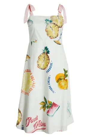 SUGARLIPS Zahra Island Print Sundress