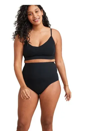 Hatch Collection The Seamless Belly Brief - Black