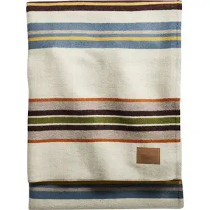Pendleton Bridger Stripe Wool Blanket - Ivory Mix