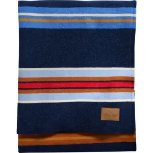 Pendleton Bridger Stripe Wool Blanket - Navy