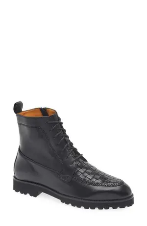 Robert Zur Bryn Leather Lace-up Boots - Black