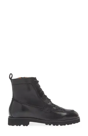 Robert Zur Bryn Leather Lace-up Boots - Black