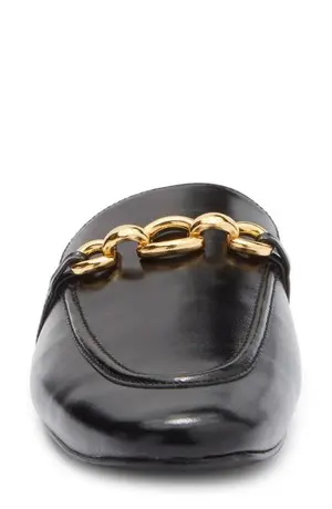 Jeffrey Campbell Clerk Bit Loafer Mule - Black Gold