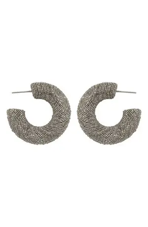 PANACEA Wrapped Hoop Earrings - Silver