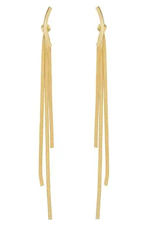 PANACEA Snake Chain Drop Earrings - Gold