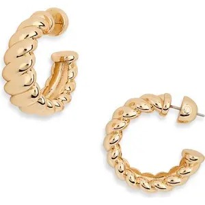 Ettika Twisted Hoop Earrings Gold