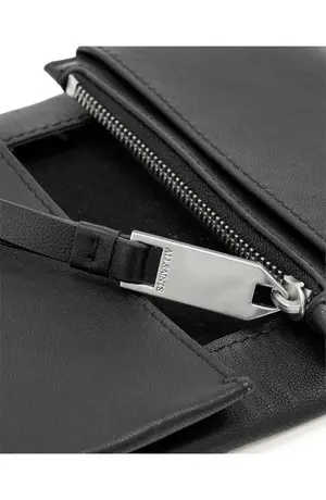 ALLSAINTS Harluna Leather Bifold Wallet - Black/silver