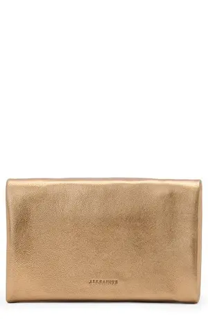 ALLSAINTS Harluna Leather Bifold Wallet - Warm Brass
